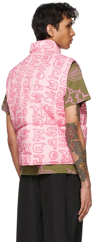 Marc Jacobs Pink Puffer Vest - 690 Pink Multi | Editorialist